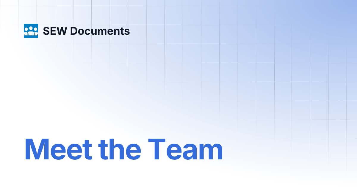 Meet the Team | SEW Documents